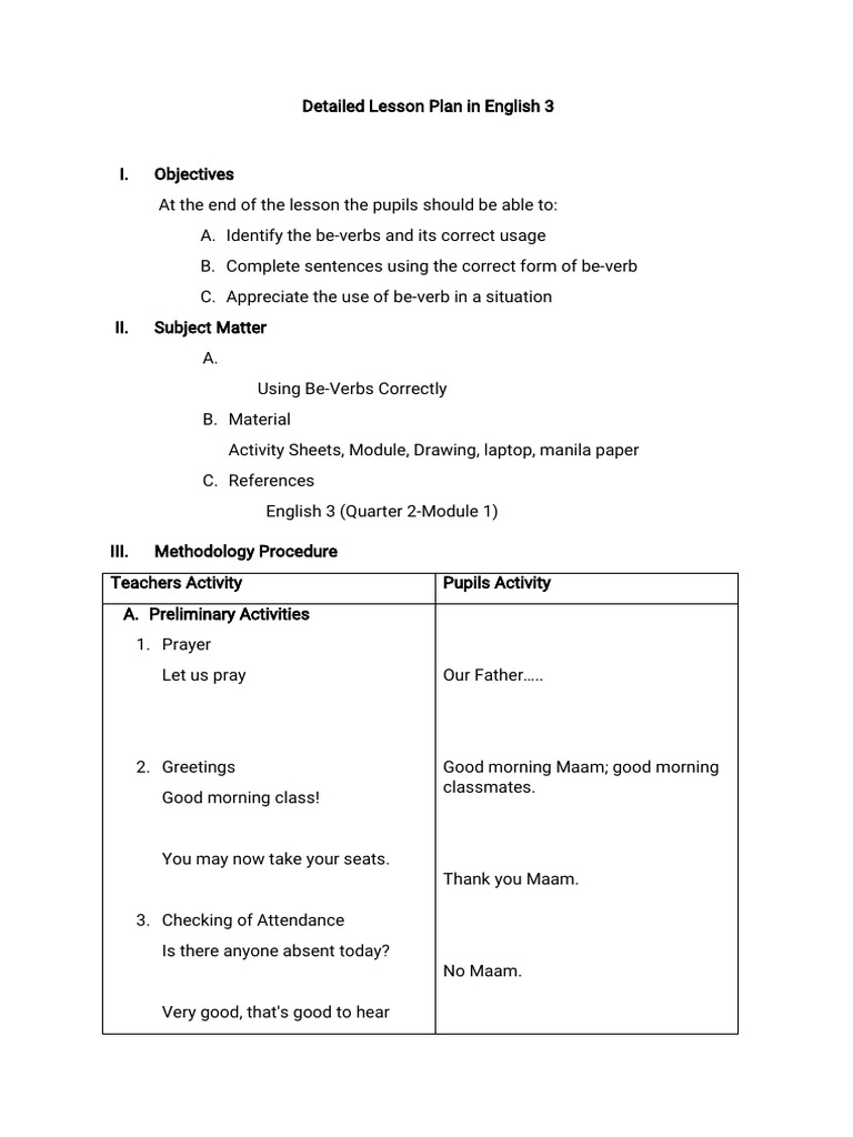DLP in English 3 | PDF