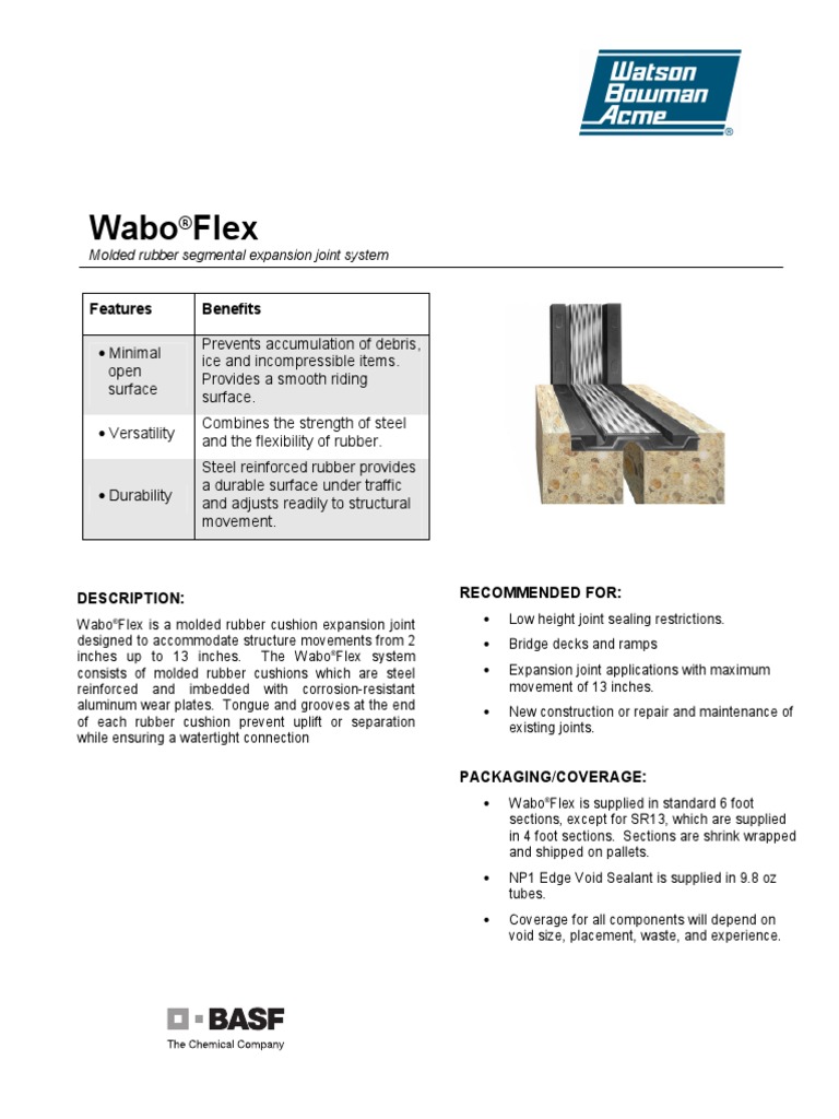 Wabo Flex 0208 | PDF | Concrete | Mechanical Engineering