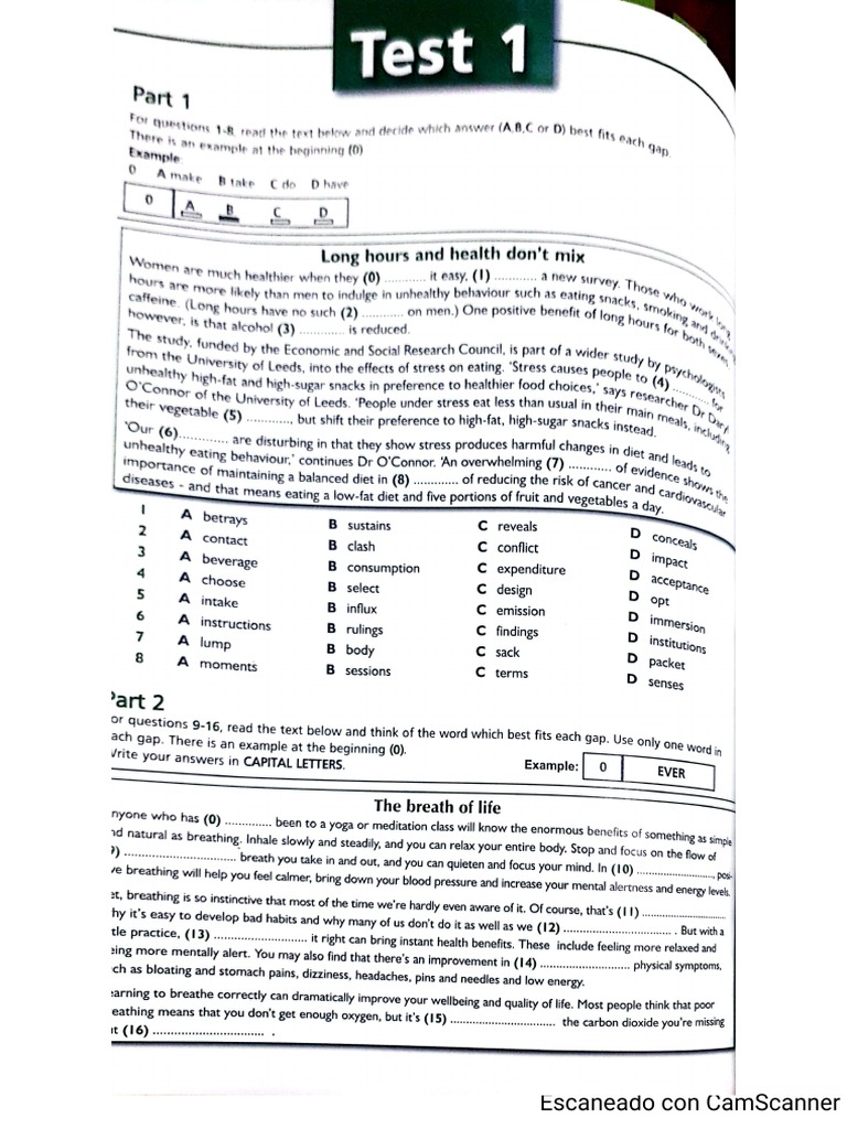 Elt Cae Test 1 | PDF
