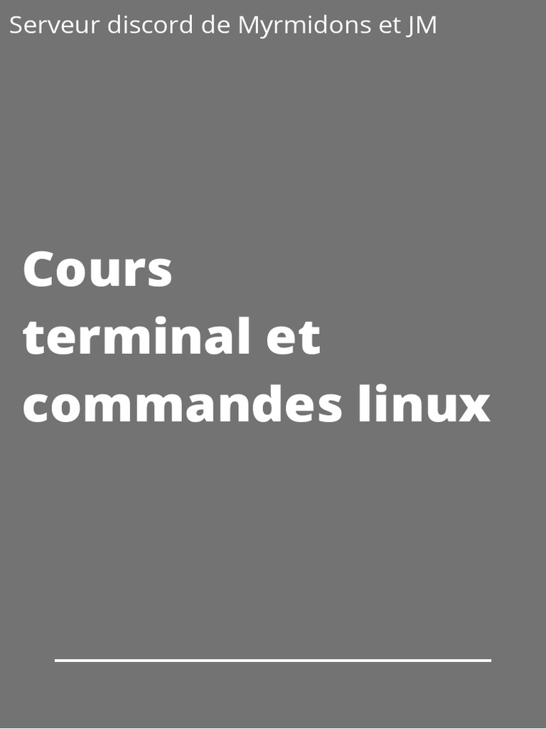 Terminal Et Commandes Linux | PDF | Superutilisateur | Sudo