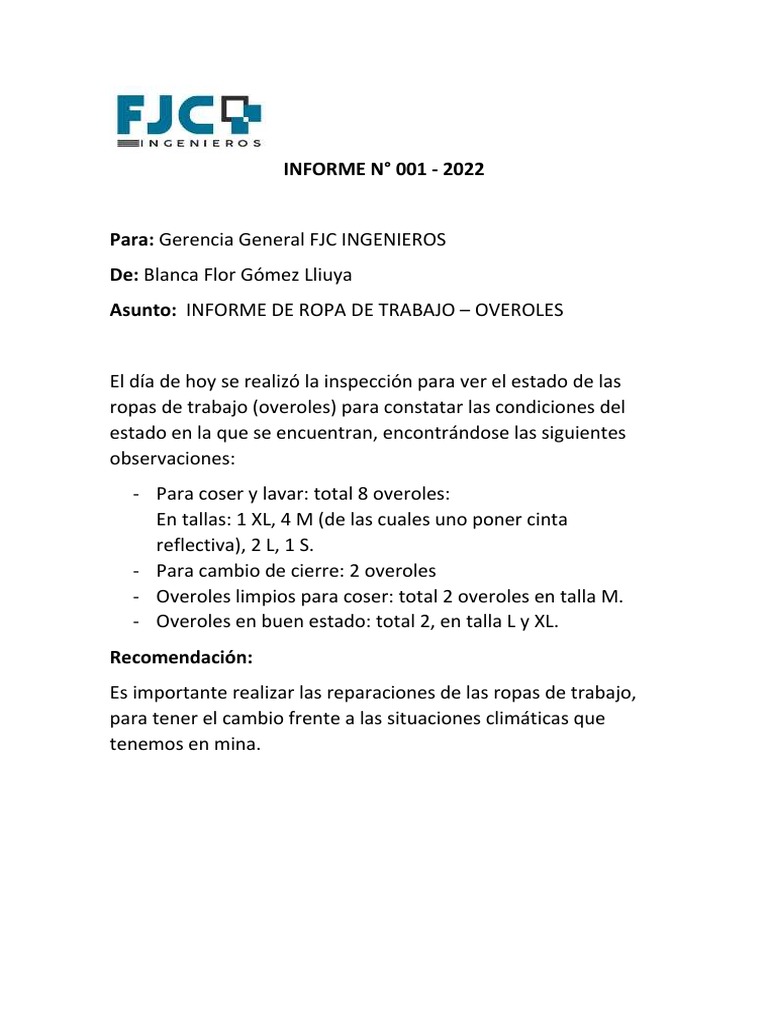 Informe de Overoles | PDF