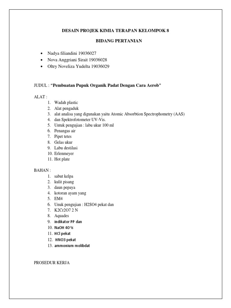 Design Proyek Kelp 8 | PDF