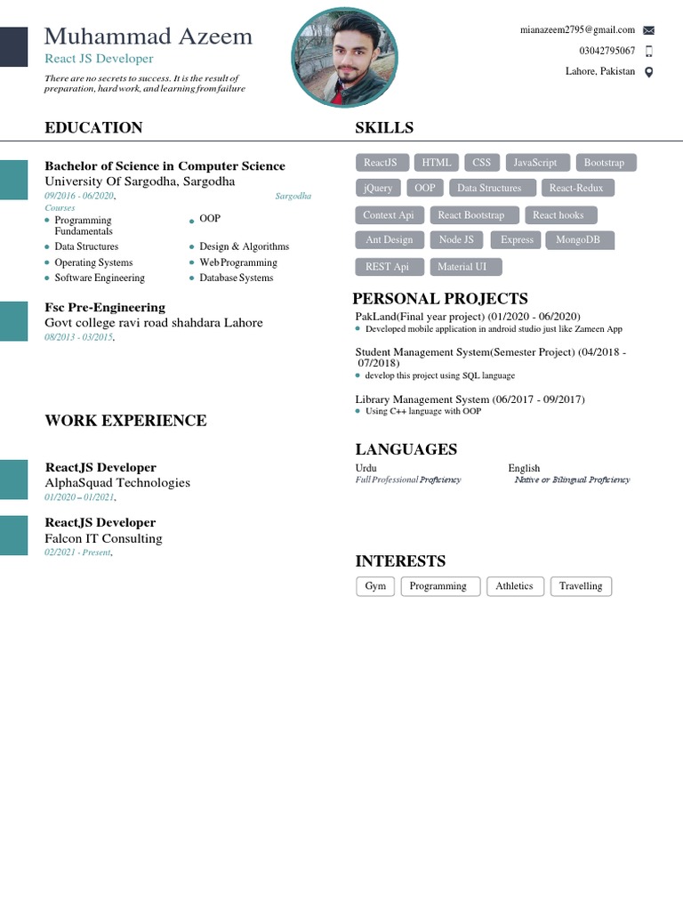 Azeem Resume | PDF | Computer Science | Information Age