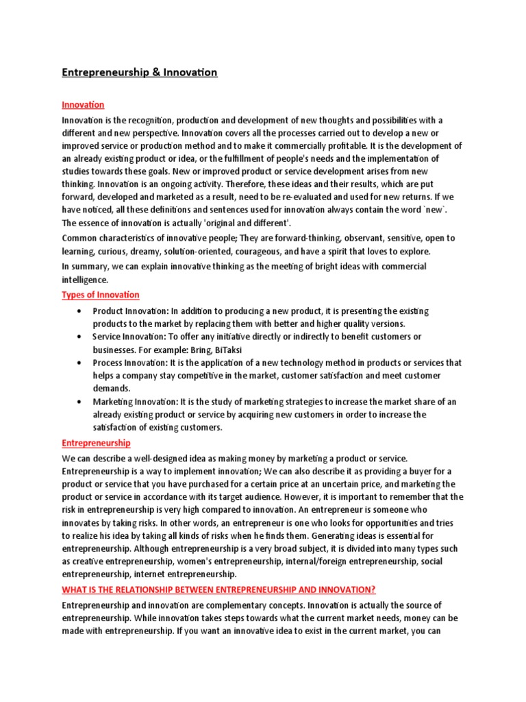 Article Review 2, GULRA KARABIYIK | PDF | Entrepreneurship | Innovation