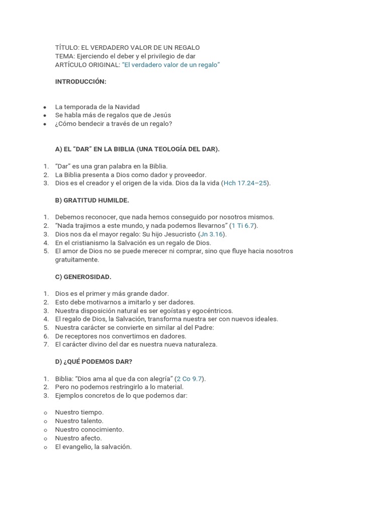 El verdadero significado del dar: explorando la teología y la práctica ...