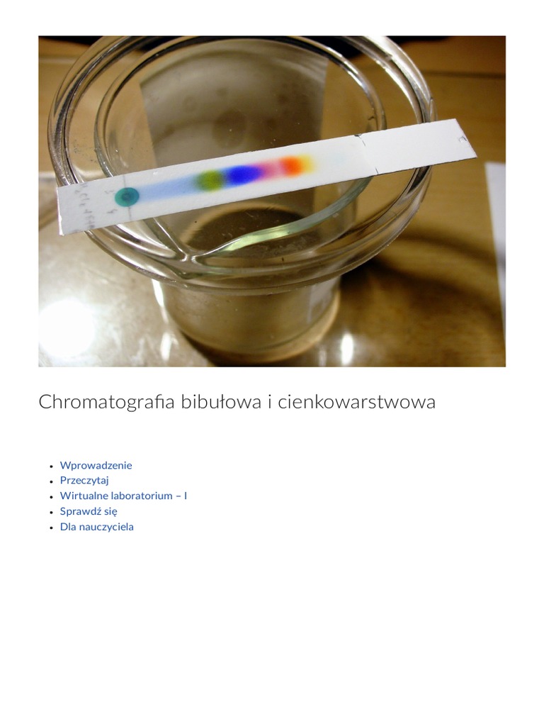 Chromatografia Bibulowa I Cienko | PDF