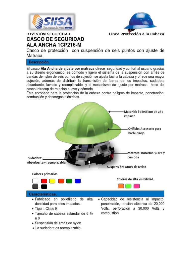 Casco de Seguridad 1CP216-M | PDF | Casco