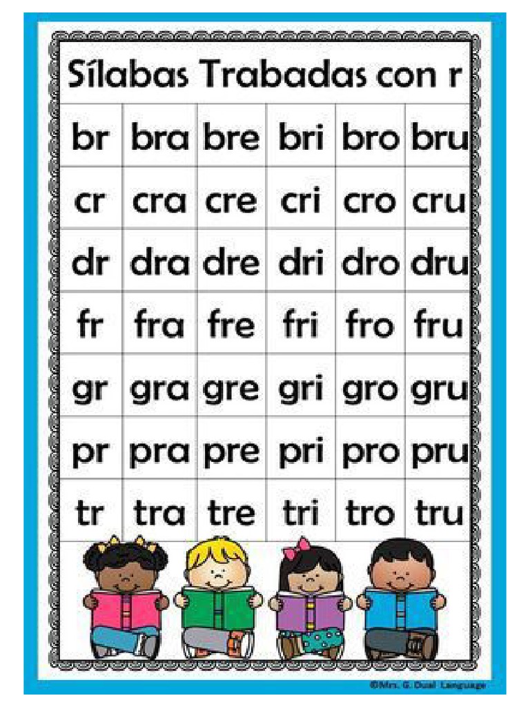 ¿Qué Son Las Sílabas Trabadas | PDF