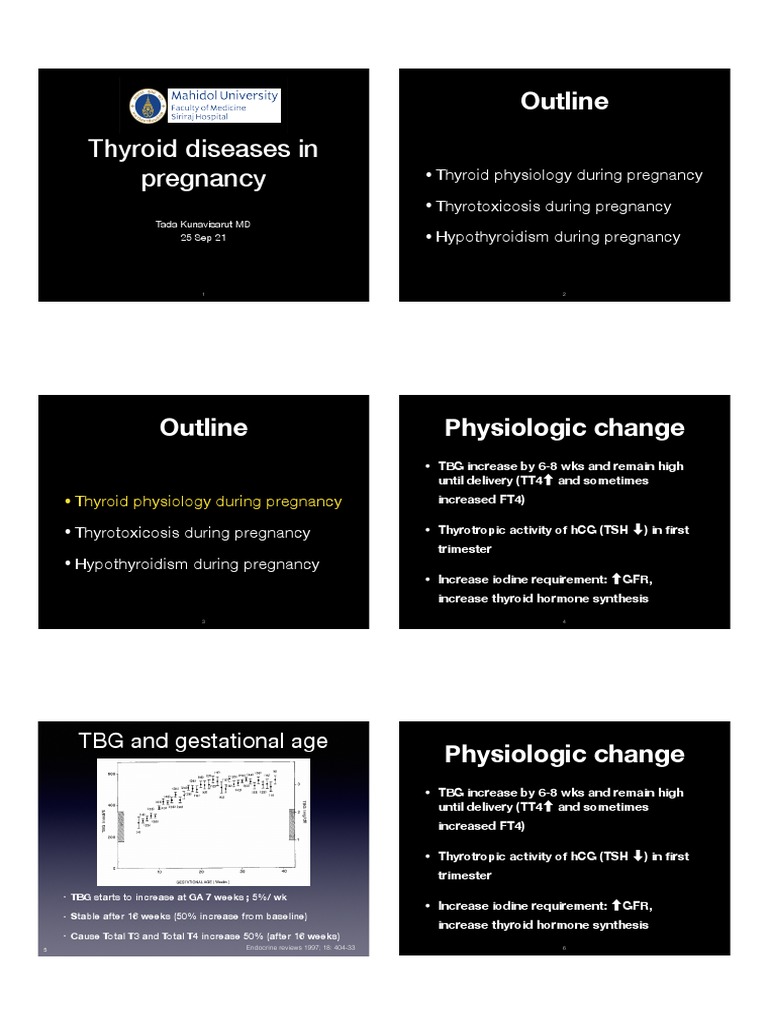Thyroid Diseases in Pregnancy PMK Handout | PDF | Hypothyroidism | Hyperthyroidism