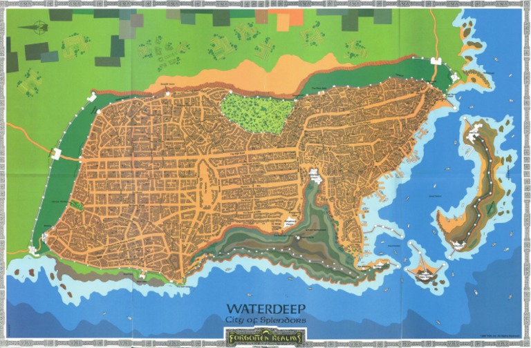 AD&D - Forgotten Realms - Waterdeep Color Map | PDF