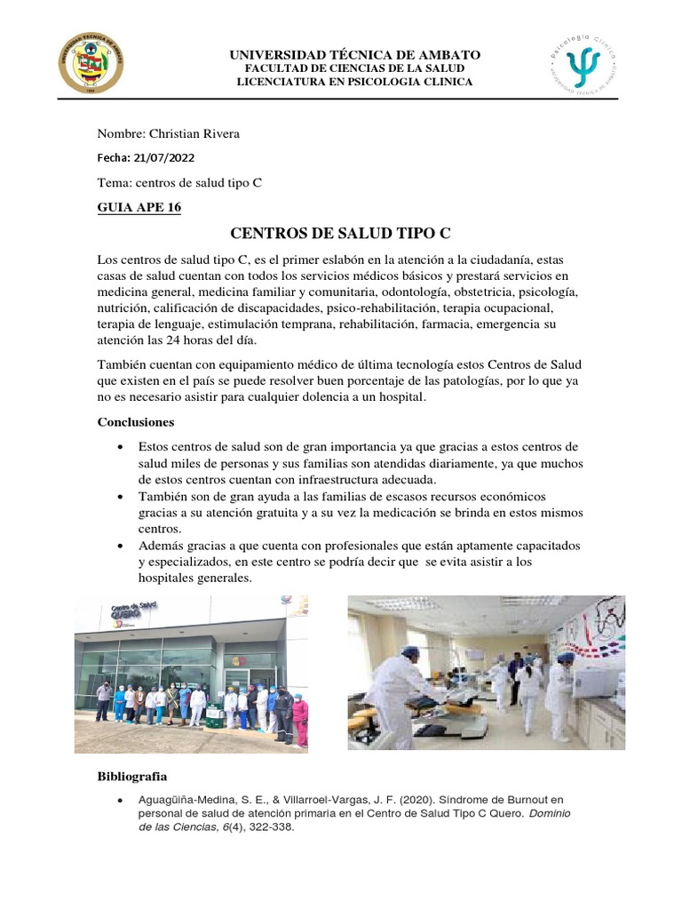 Centros de Salud Tipo C | PDF