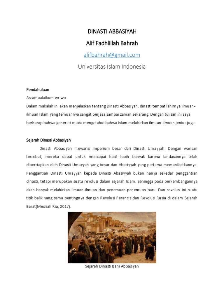 Sejarah Dinasti Abbasiyah dan Perkembangannya | PDF | Agama & Spiritualitas