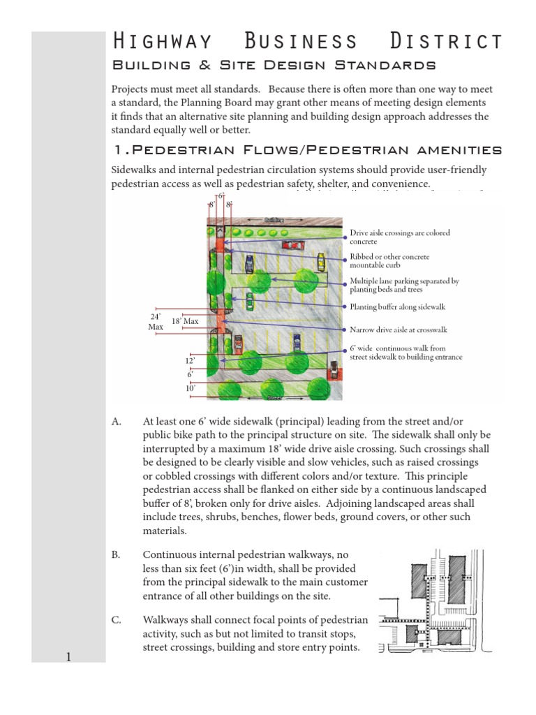 Highway Business District Design Standards | PDF | Sidewalk | Window