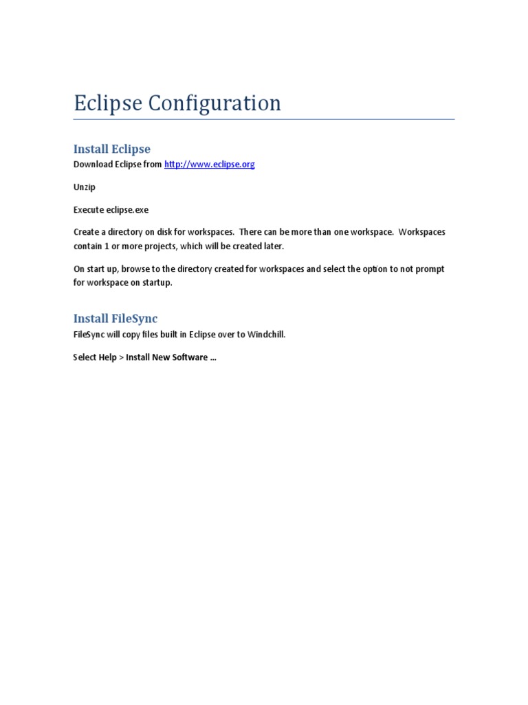Configure Eclipse | PDF | Eclipse (Software) | Library (Computing)