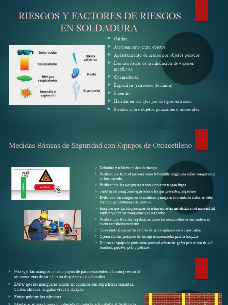 Riesgos y Factores de Riesgos en Soldadura | PDF | Soldadura | Construcción