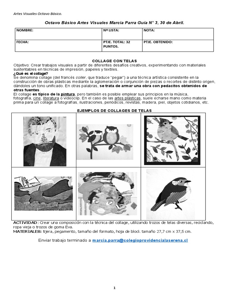 Artes Visuales Octavo Básico | PDF | Collage | Las artes