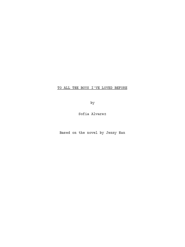 To All The Boys Ive Loved Before 2018 | PDF