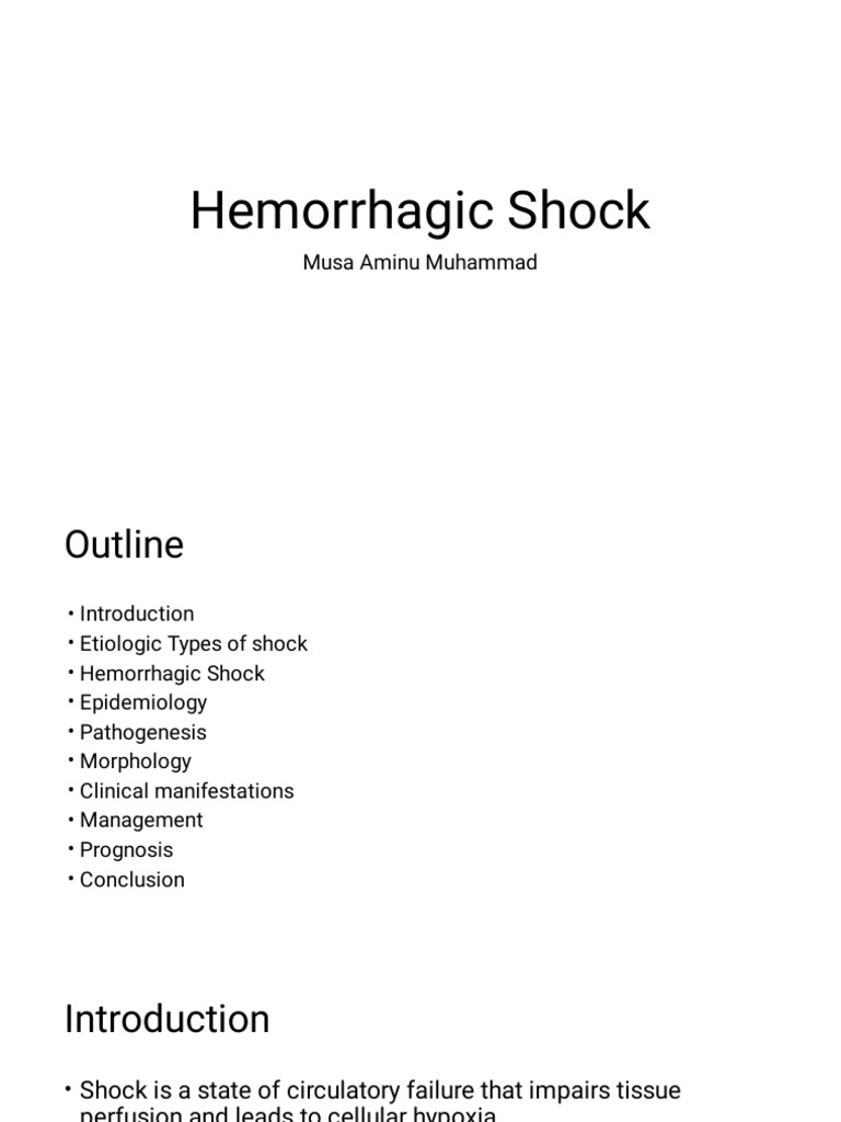 Hemorrhagic Shock Pdf Shock Circulatory Angiotensin