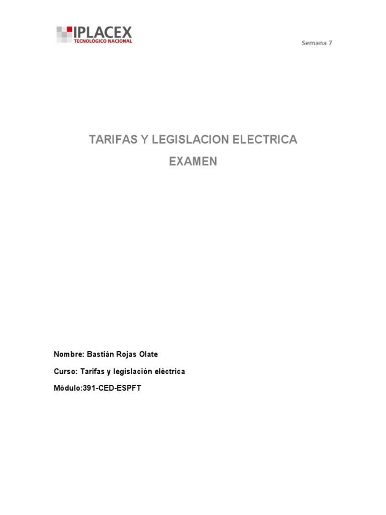 Bastián Rojas EX | PDF | Electricidad | Ingenieria Eléctrica