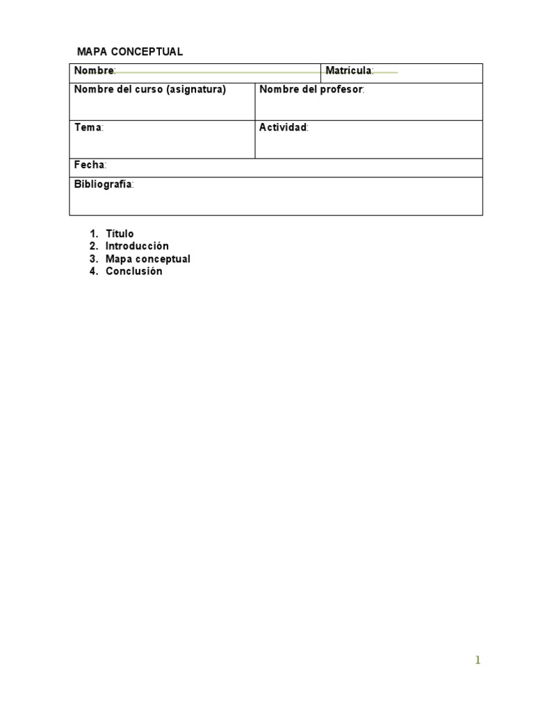 Formato Mapa Conceptual | Descargar gratis PDF | Aprendizaje | Ciencia ...