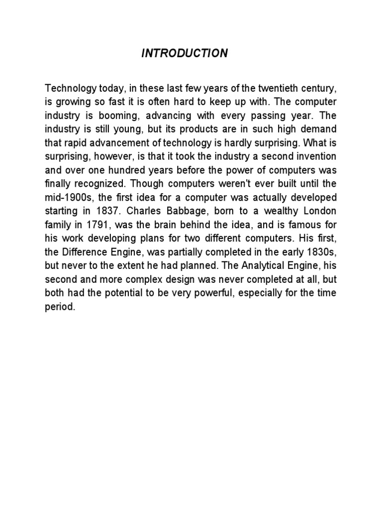 Introduction of Charles Babbage | PDF