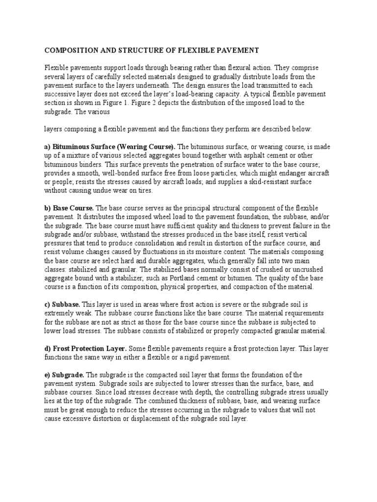 Composition and Structure of Flexible Pavement | PDF | Road Surface | Asphalt