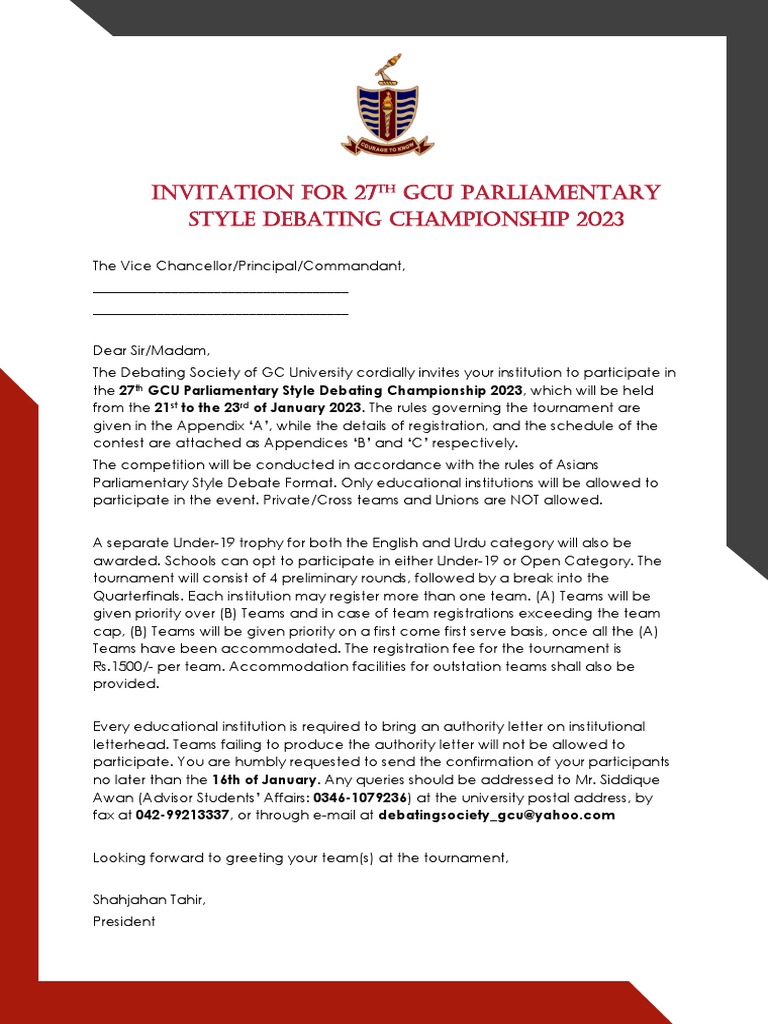 Parliamentary Invite | PDF | Government | Public Sphere