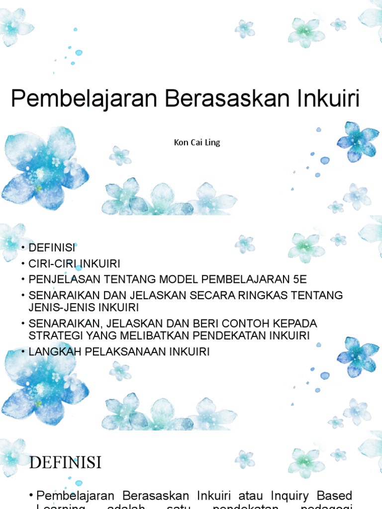 Pembelajaran Berasaskan Inkuiri | PDF