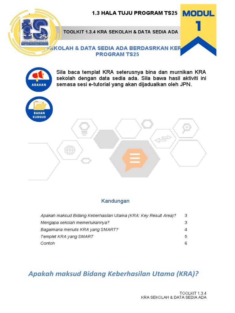 Toolkit 1.3.4 Kra Sekolah Data Sedia Ada Bersandarkan Kerangka Program Ts25 | PDF