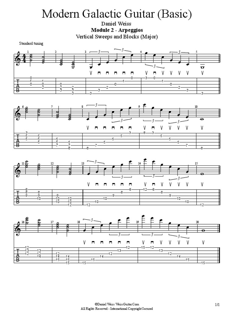 Modul 2 Arpeggios | PDF | Elements Of Music | Guitar Family Instruments