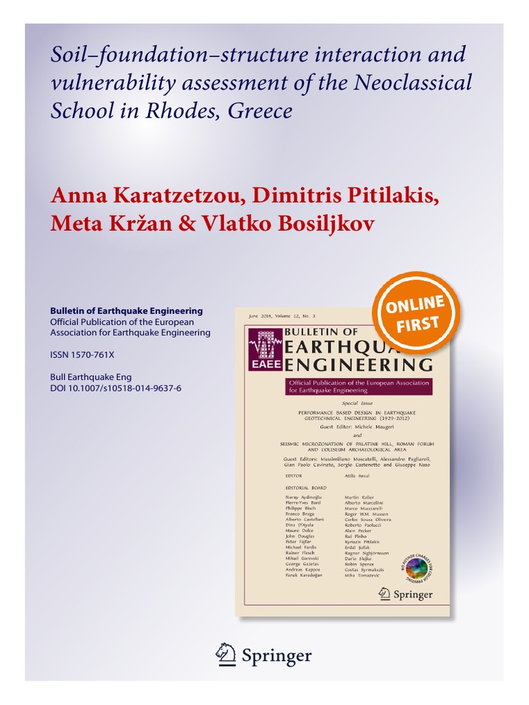 Soil Foundation Structure Interaction An | PDF | Strength Of Materials | Earthquake Engineering
