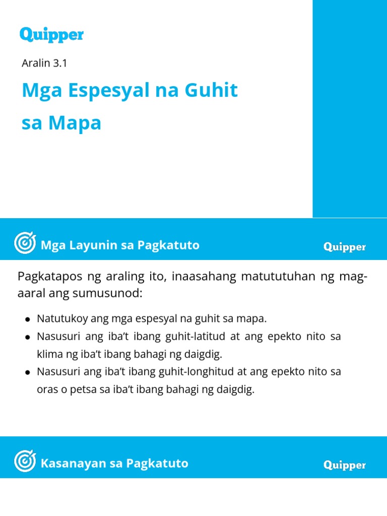 ME AP 4 Q1 0301 Mga Espesyal Na Guhit Sa Mapa C PS | PDF
