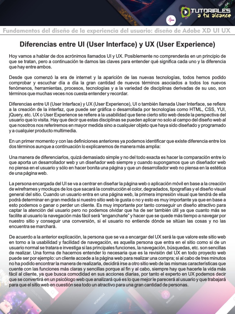 2 Que Es UI Vs UX | PDF | Diseño web | Usabilidad