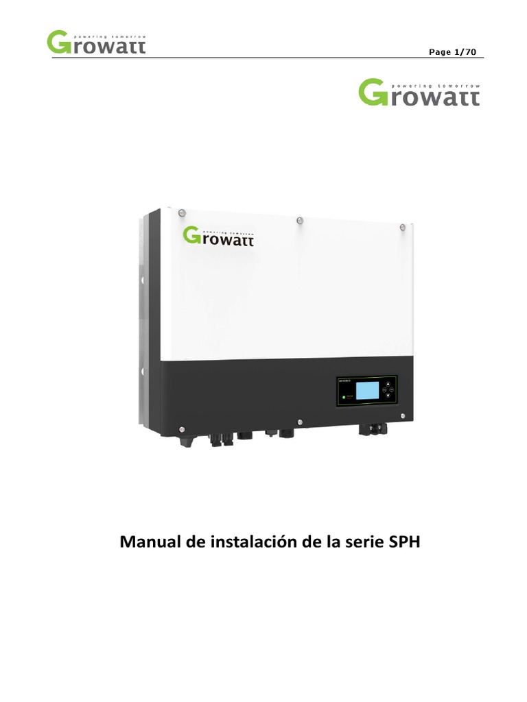 Manual de Instalación de La Serie SPH 3000 - 6000 SP | PDF | Ingenieria Eléctrica | Electricidad