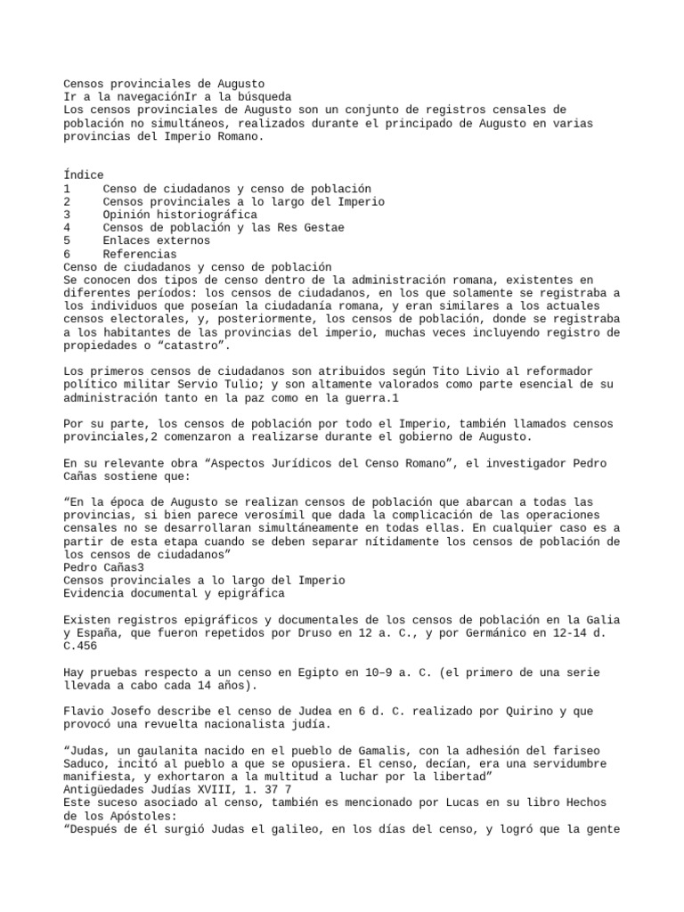CENSO | PDF | Augusto | imperio Romano
