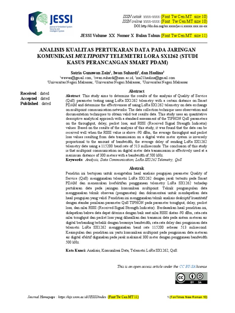 Analisis Pertukaran Data Menggunakan LoRA SX1262 | PDF | Quality Of ...