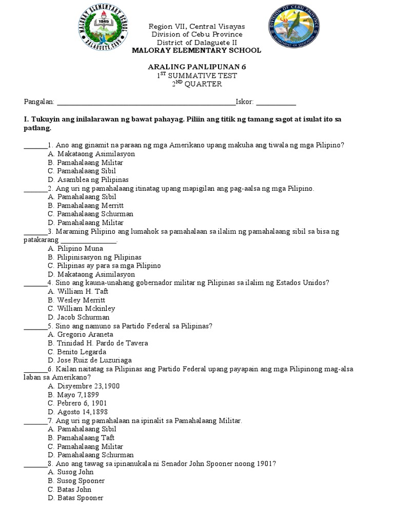 Ap Q2 Summative1st | PDF