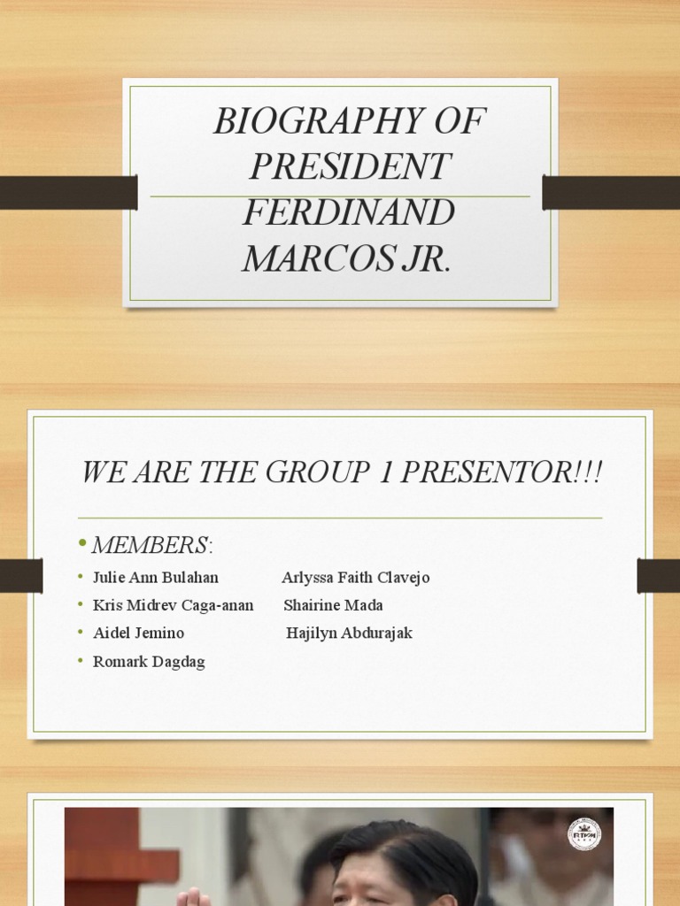 Biography of Ferdinand Marcos Jr. | PDF | Government | Philippines