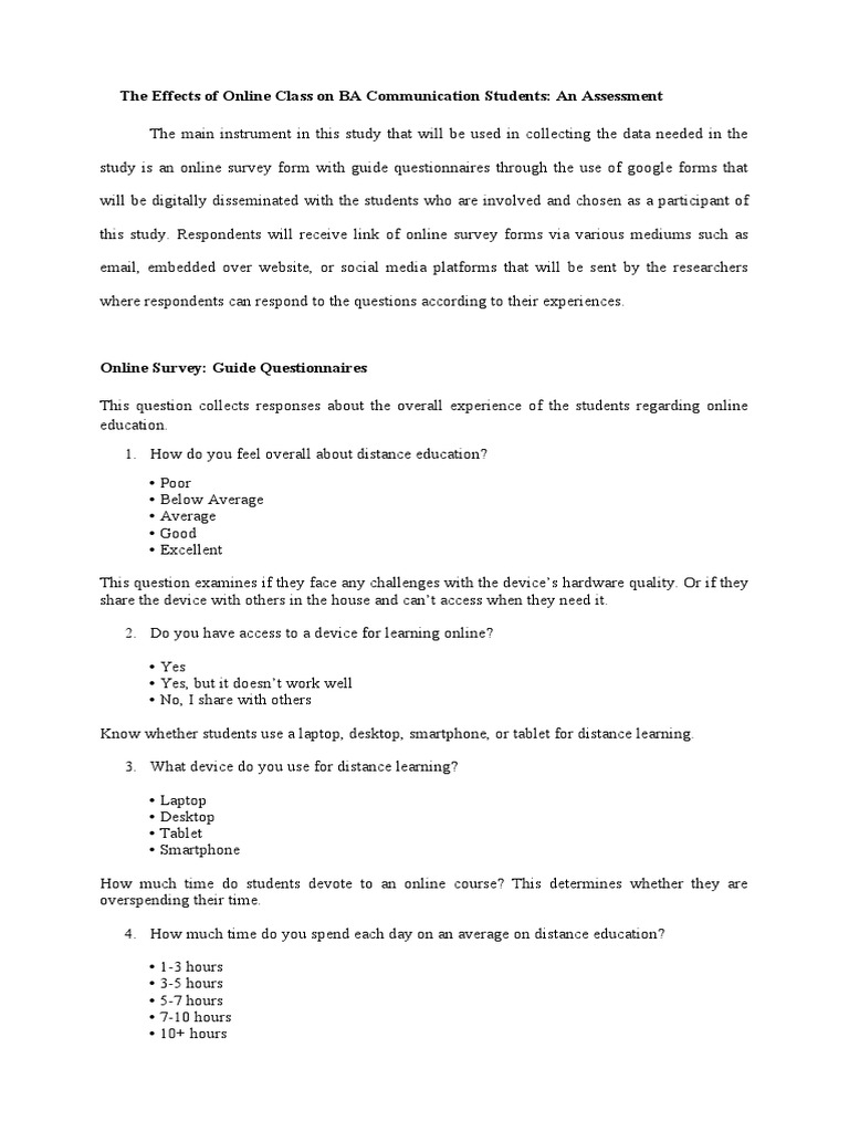 Thesus Manuscript Guide Questions | PDF | Distance Education ...