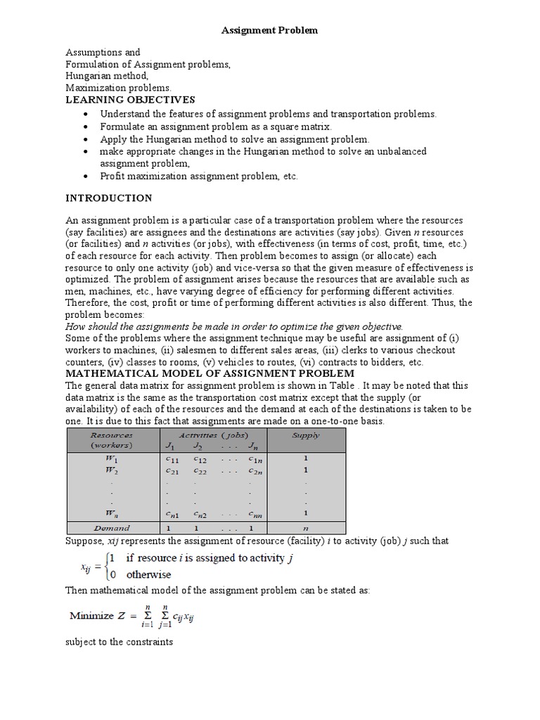 Mba or Unit-Iii Notes | PDF | Mathematical Optimization | Matrix ...
