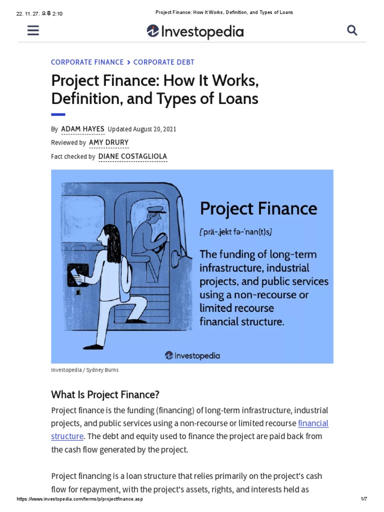 Project Finance - How It Works, Definition, and Types of Loans | PDF ...