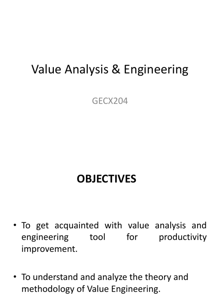 Oct 22 Value Analysis & Engineering r1 | Download Free PDF | Creativity | Engineering