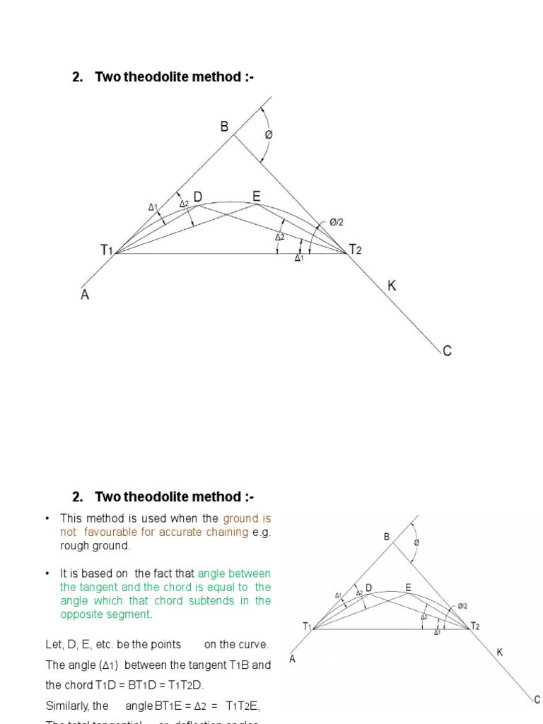 Two Theodolite Method | PDF | Angle | Tangent