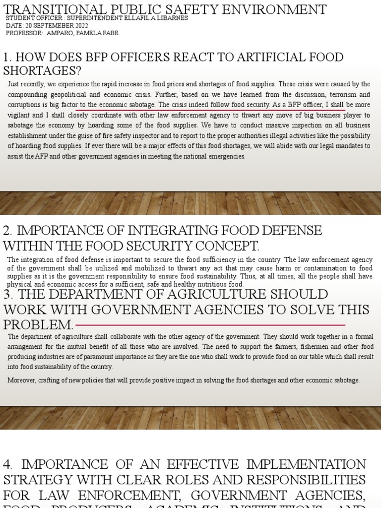 Transitional Public Safety Environment, Fire Superintendent Ellafil A ...