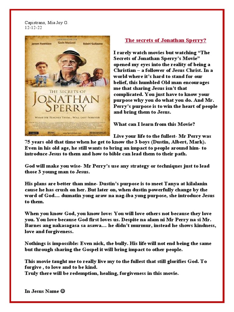 The secrets of Jonathan Sperry | PDF