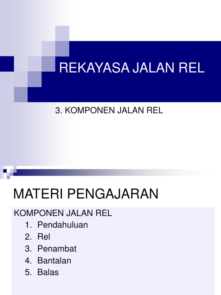Komponen Jalan Rel | PDF