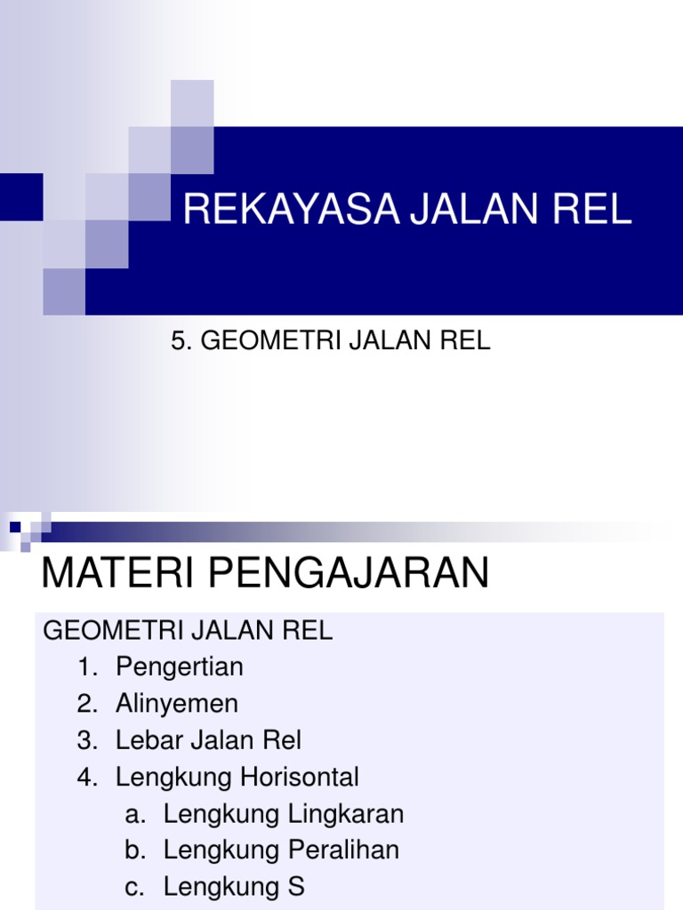 Geometri Jalan Rel | PDF