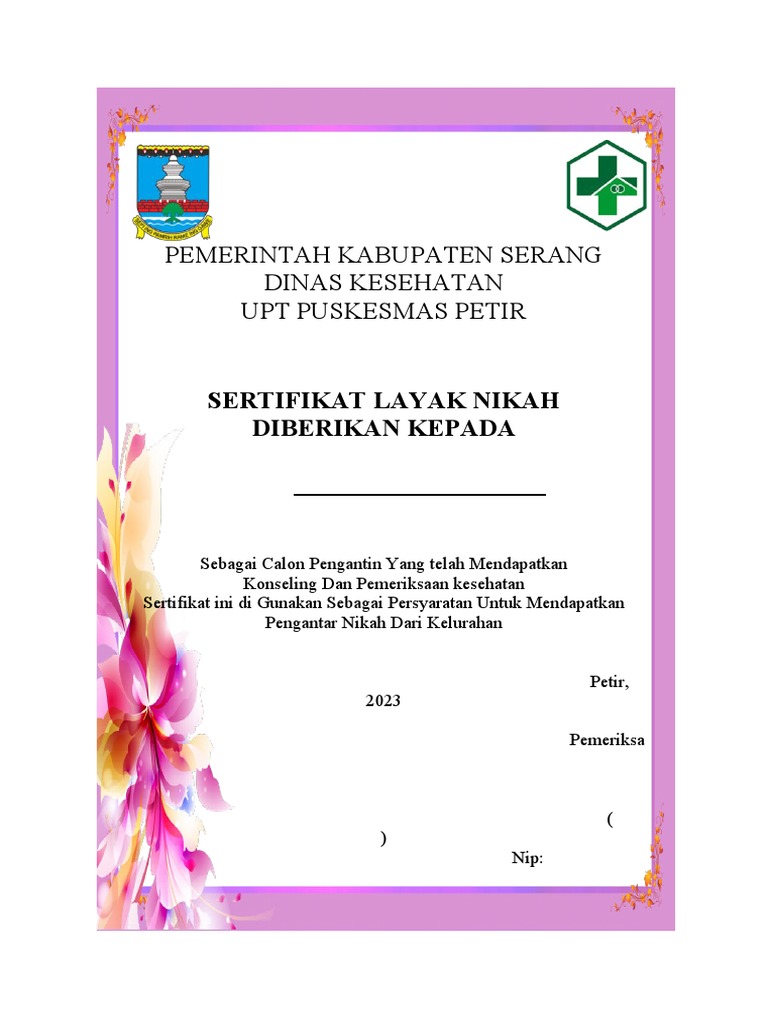 Sertifikat Layak Nikah | PDF Sertifikat Layak Nikah | PDF