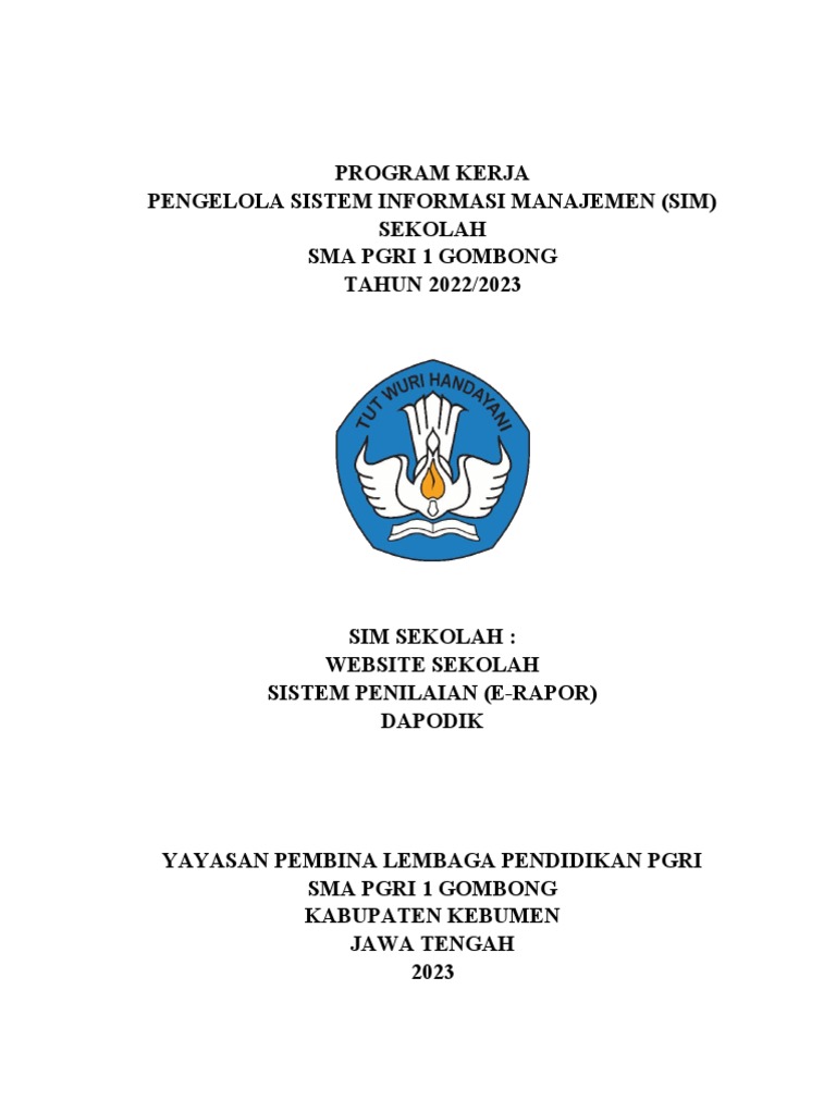 Cover-Program Kerja Sim 1 | PDF | Komputer