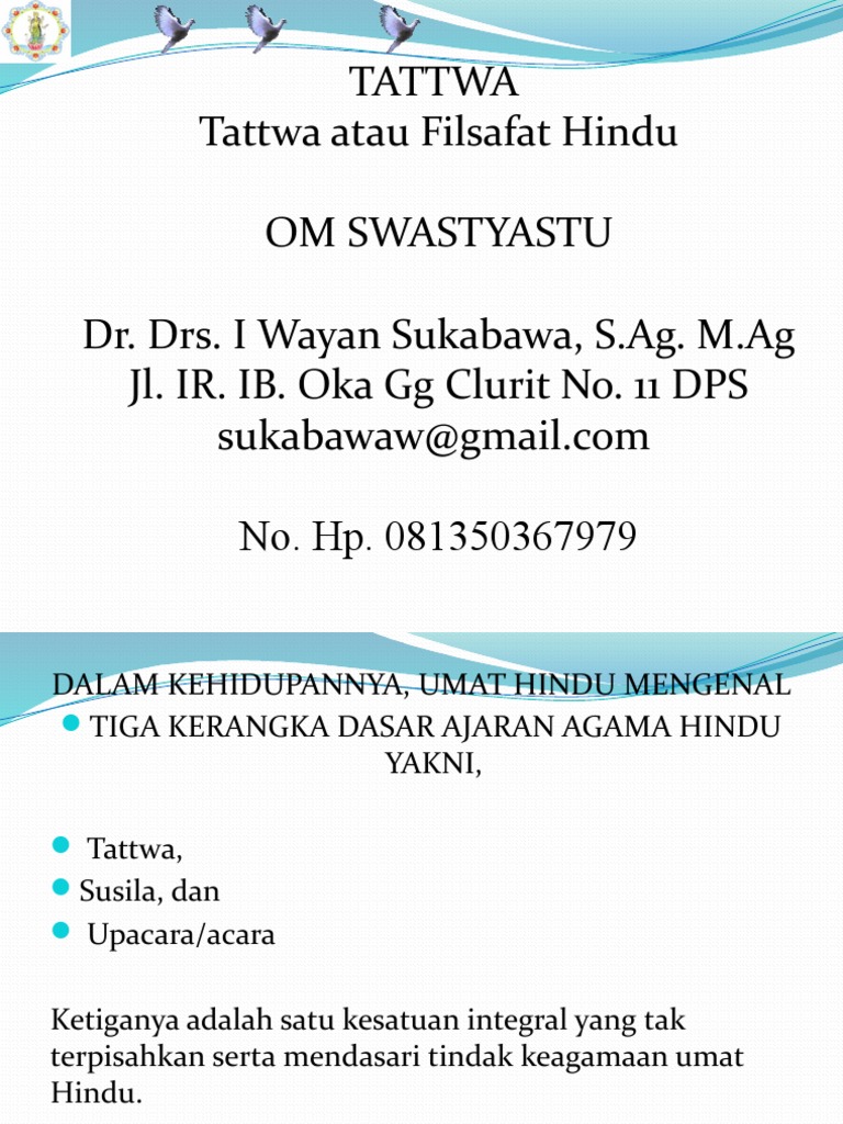 Konsep Tattwa dalam Agama Hindu | PDF
